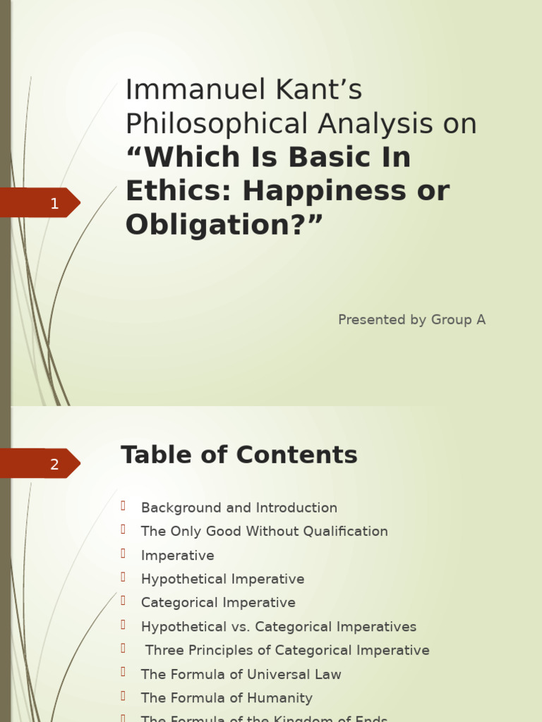 Kant Ethics Analysis | PDF
