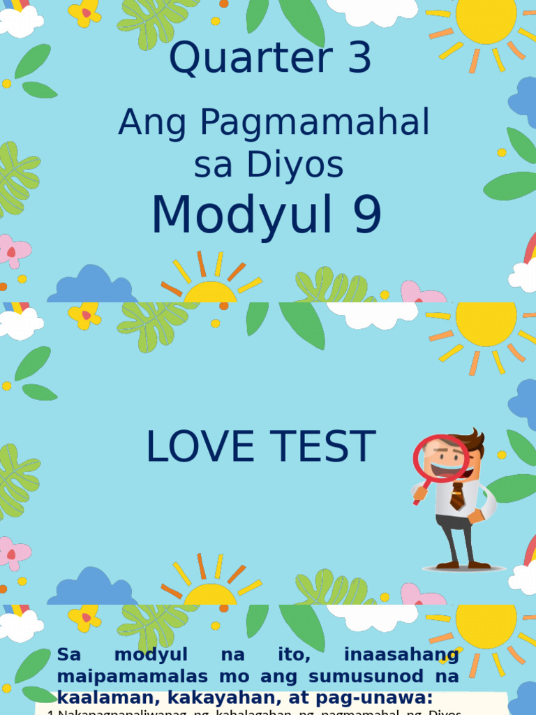 Modyul 9 - Pagmamahal Sa Diyos | PDF