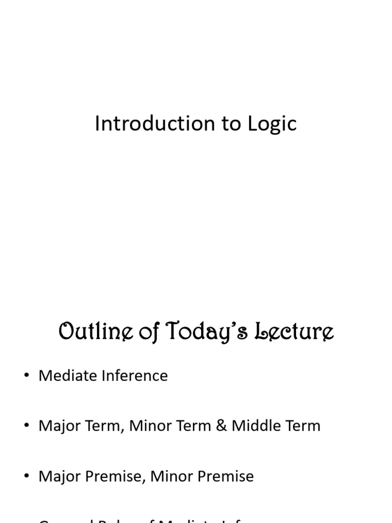 Logic-Mediate Inference - 111035 | PDF | Inference | Semantics