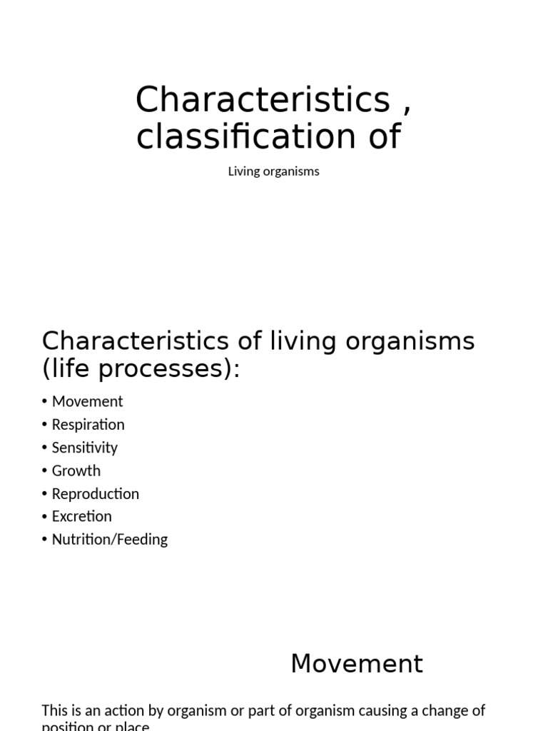 Characteristics , Classification Of | PDF