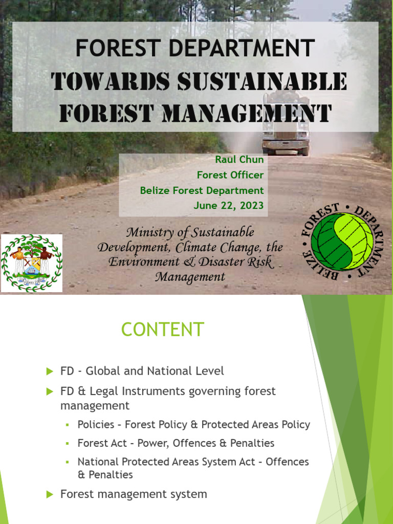 Belize Forest Department Overview | PDF | License | Fine (Penalty)