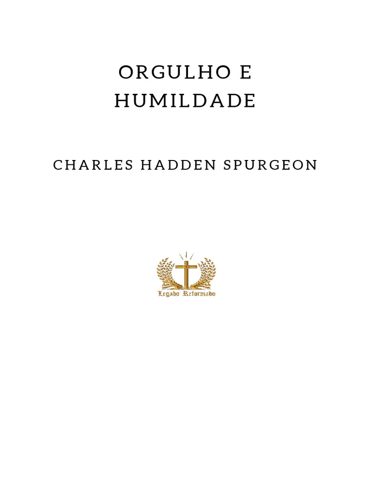 Orgulho e Humildade: Reflexões de Spurgeon | PDF | Pecado | Fé