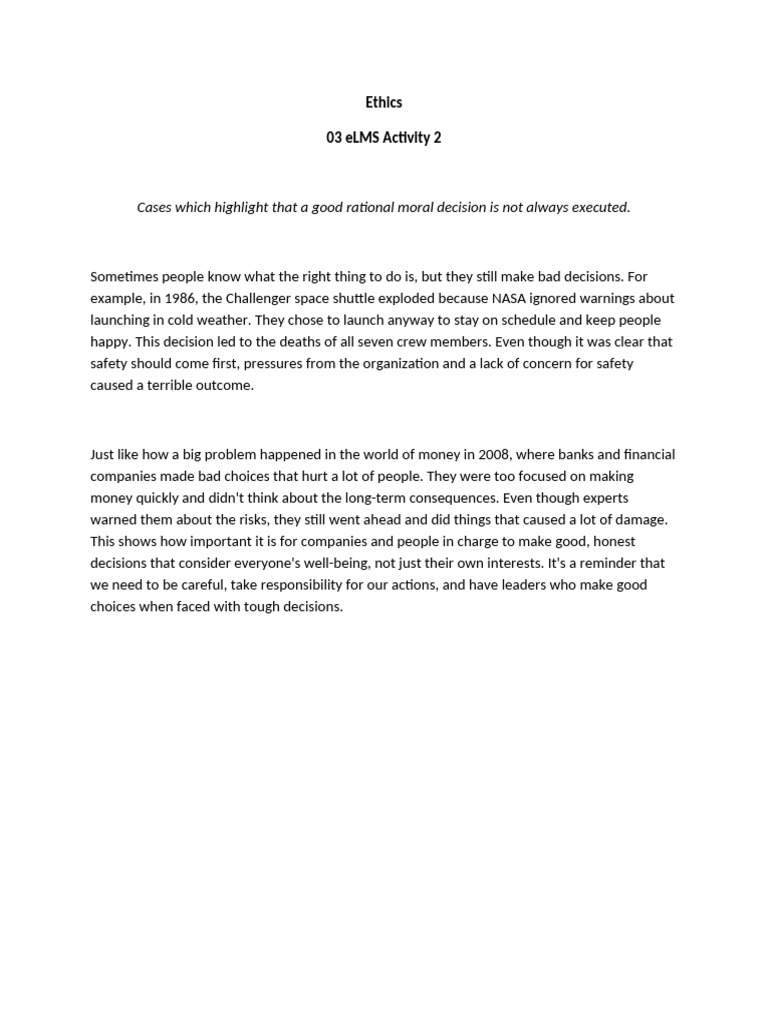 Ethics-03Activity3 | PDF
