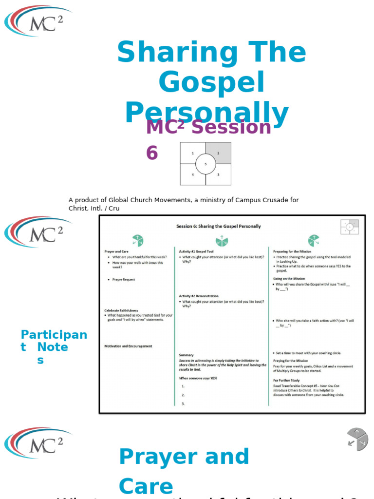 6 Sharing the Gospel Personally - Session 6.PDF | PDF | Disciple (Christianity) | Jesus