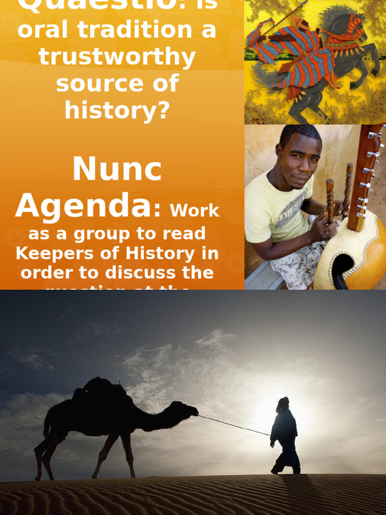 Oral Tradition in West African History | PDF