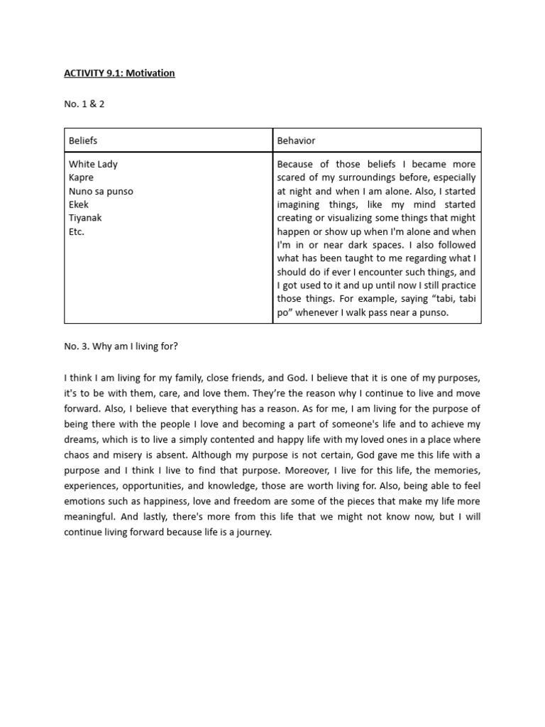 UTS - Motivation and Reflection | PDF | God | Reason