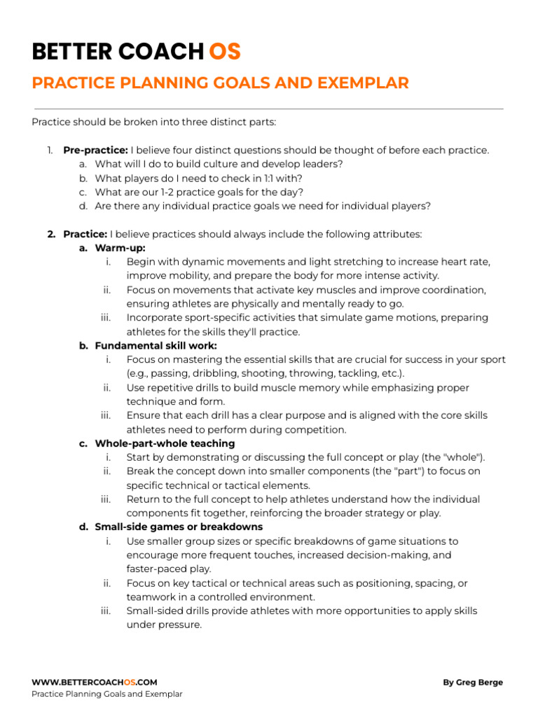 Effective Practice Planning Guide | PDF | Motivation | Motivational