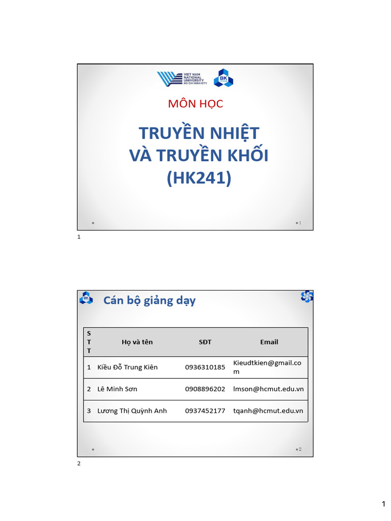 Gio Thieu Mon Hoc HK241 | PDF
