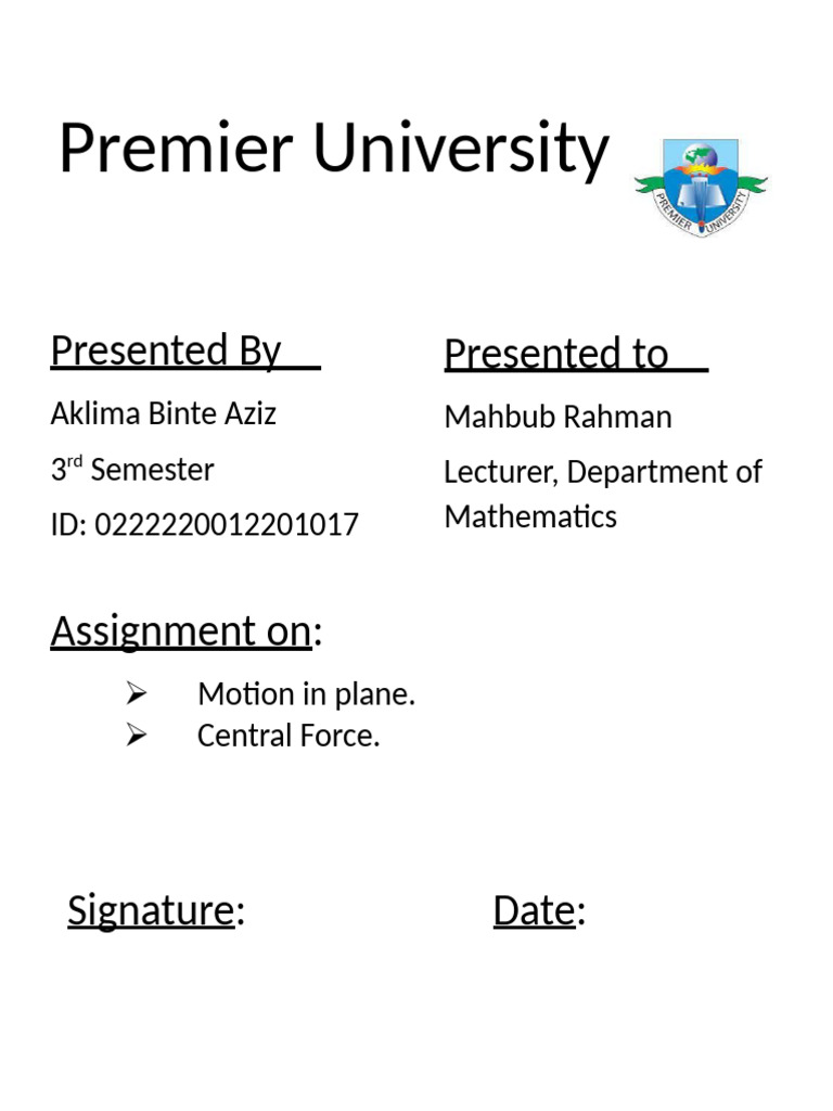 Assignment Cover Page | PDF