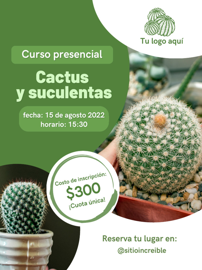 Flyer Informativo Cactus Simple Verde | PDF