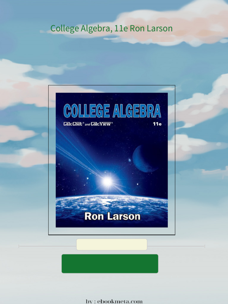 Instant Download College Algebra, 11e Ron Larson PDF All Chapters | PDF ...