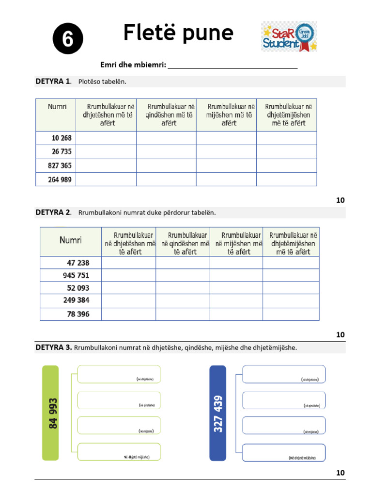 Flete Pune - Rrumbullakimi I Numrave | PDF