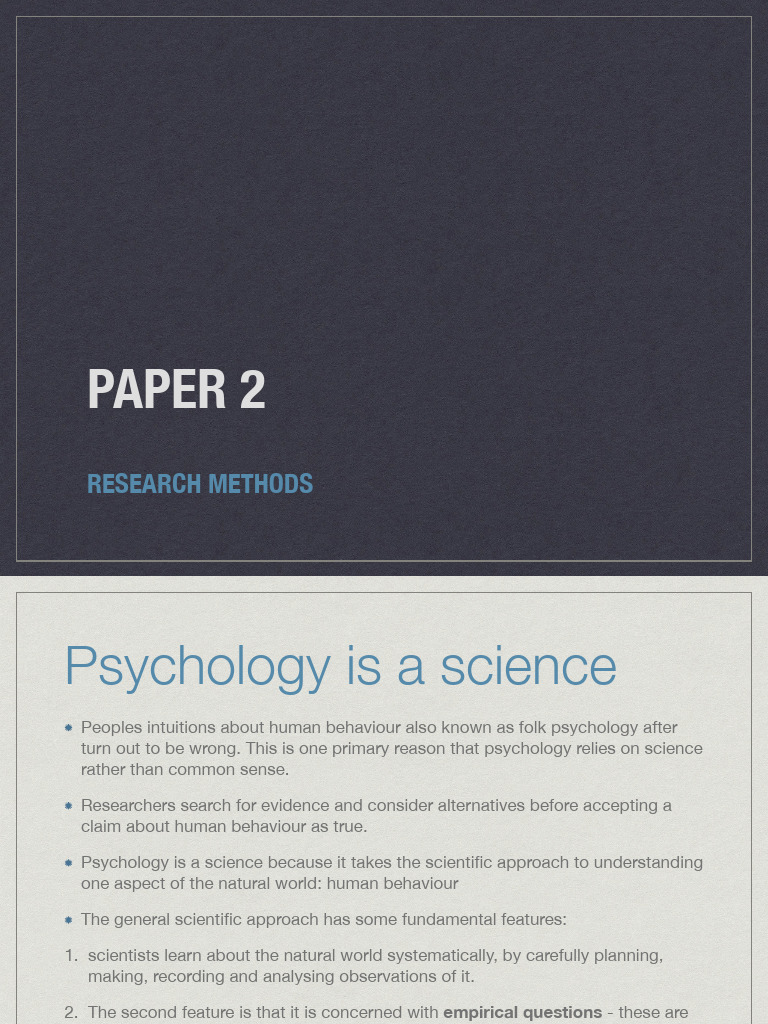 Paper 2 Research Methods | PDF | Methodology | Experiment