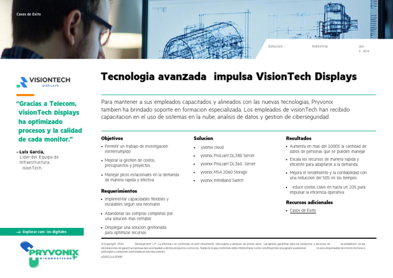 VisionTech mejora su tecnología con Pryvonix | PDF | Computación en la nube | Inteligencia ...