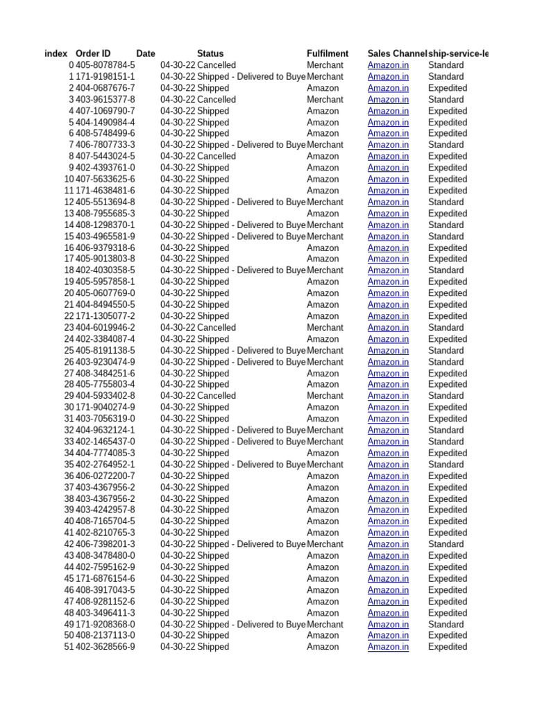 Amazon Sales Report 20K Rows | PDF