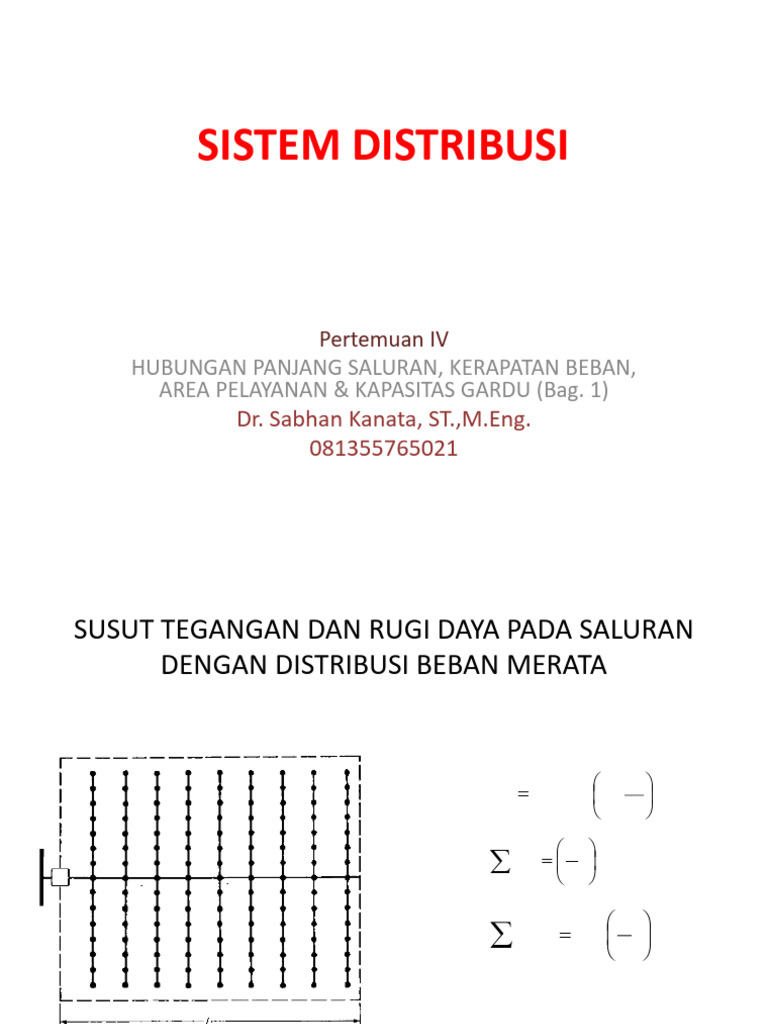 Pertemuan 4 Hub Panjang Saluran, Kerapatan Beban, Area Pelayanan ...