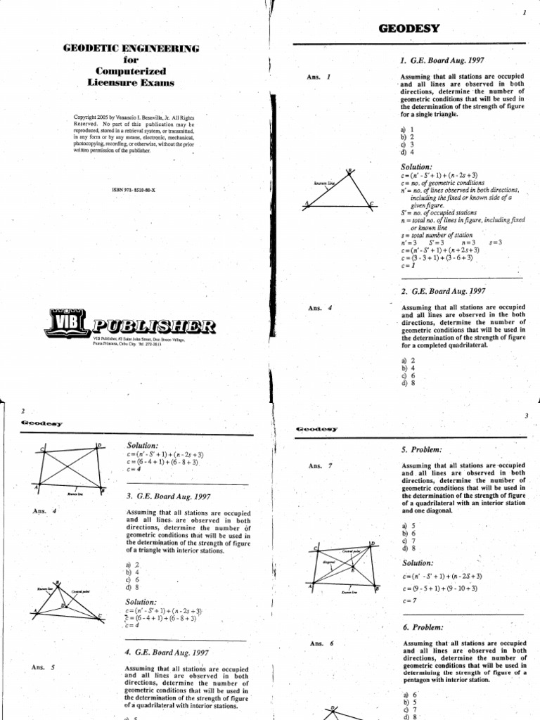 Geodesy Exam Reviewer Besavilla | PDF