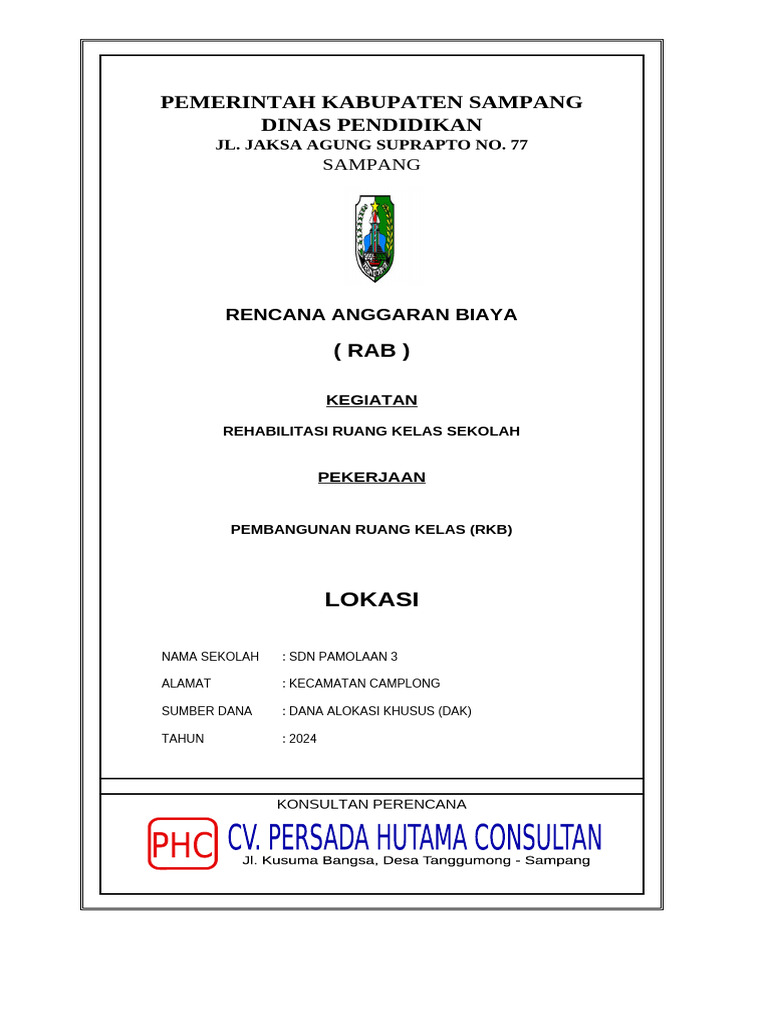 RAB RKB Dinas Edited | PDF