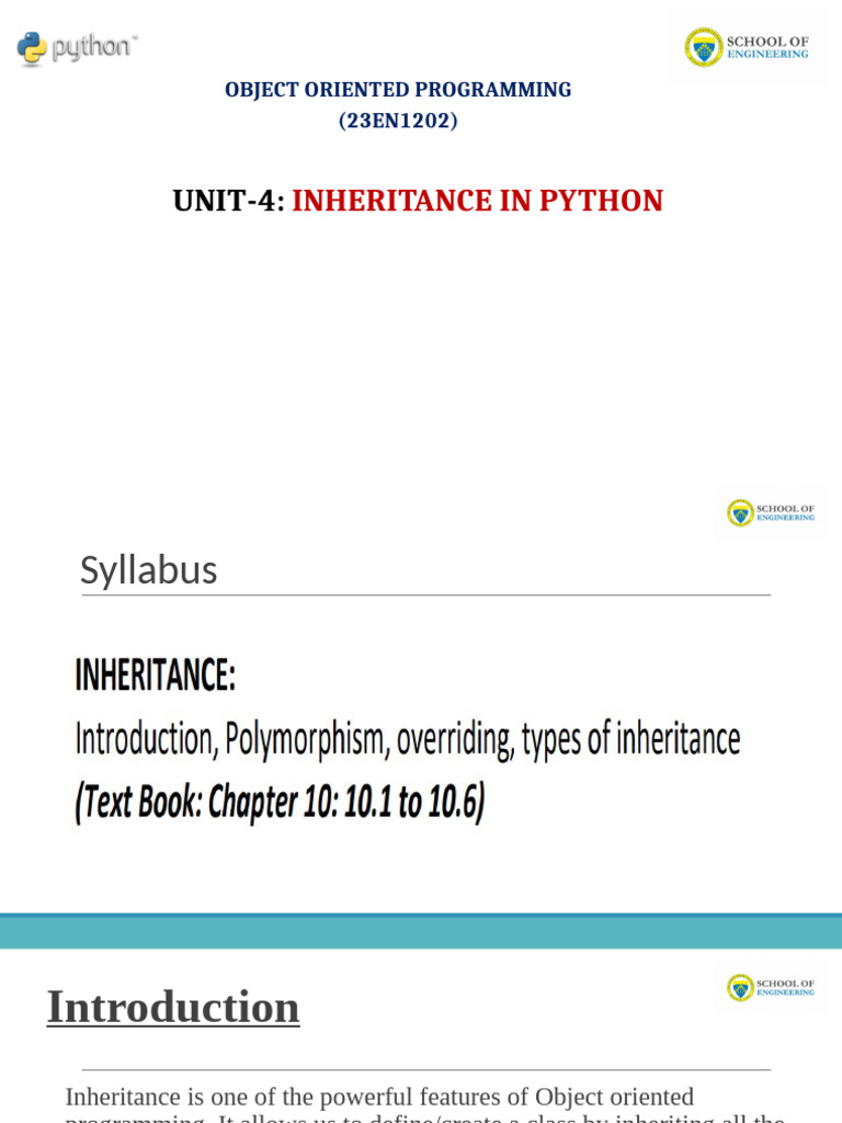 Inheritance In Python Oop Concepts Pdf Class Computer Programming 2501