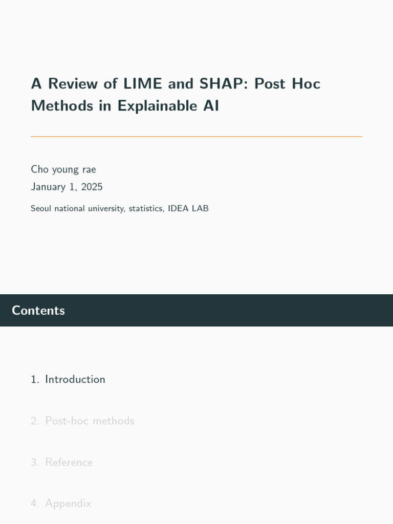 LIME and SHAP in Explainable AI | PDF | Statistical Classification ...