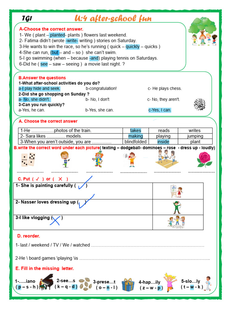 Revision TG1 U4 ET (معدل) | PDF