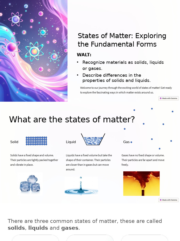 States of Matter | PDF | Gases | Liquids