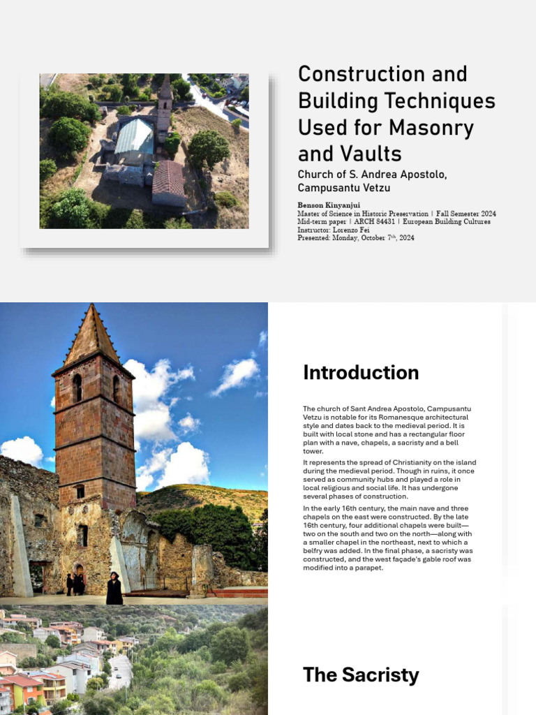 Construction and Building Techniques Used For Masonry and Vaults - A Case of Church of S.Andrea ...