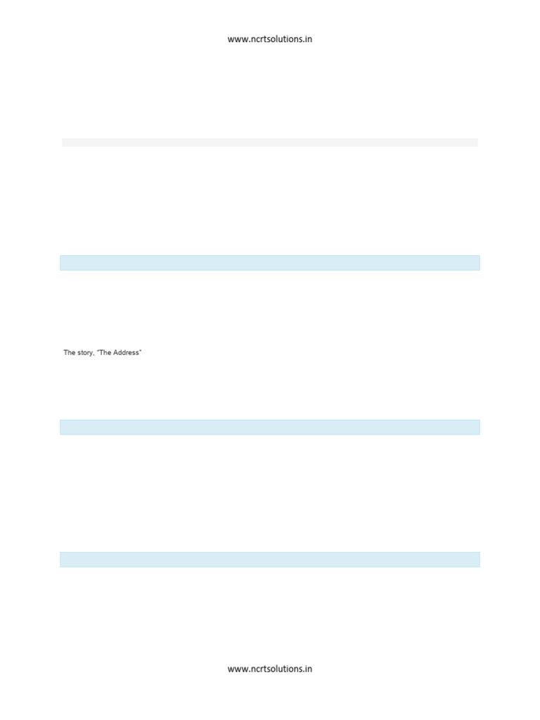 NCERT Solutions For Class 11 English Snapshots Chapter 2 | PDF