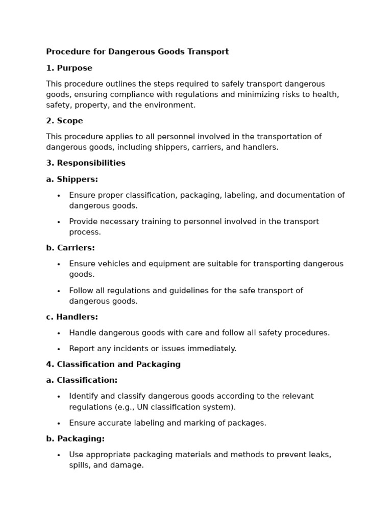 Safe Transport of Dangerous Goods Guide | PDF | Dangerous Goods | Emergency