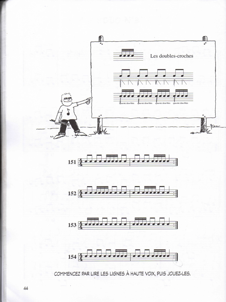 Double Croches Sixteen Notes For Snare Drum | PDF