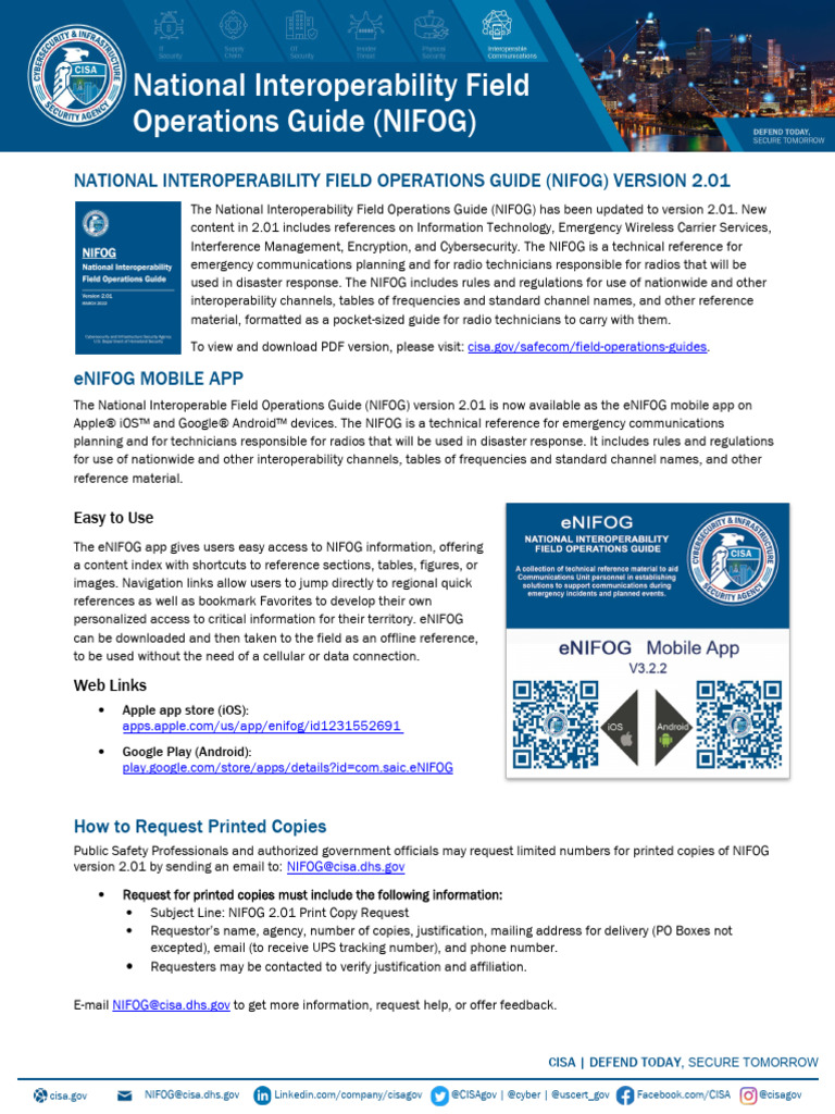 NIFOG 2.01 Factsheet - 8 25 22 - 508 | PDF | Mobile App | Ios