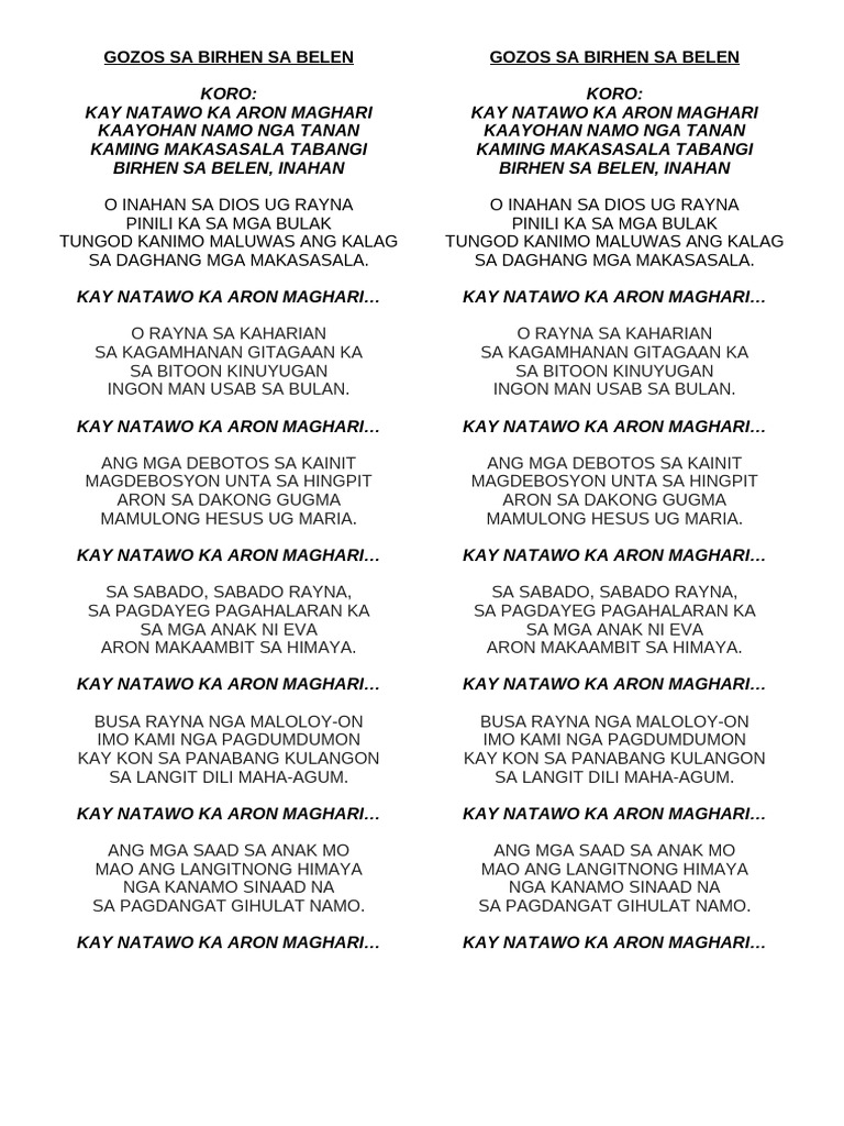 Gozos Sa Birhen Sa Belen | PDF