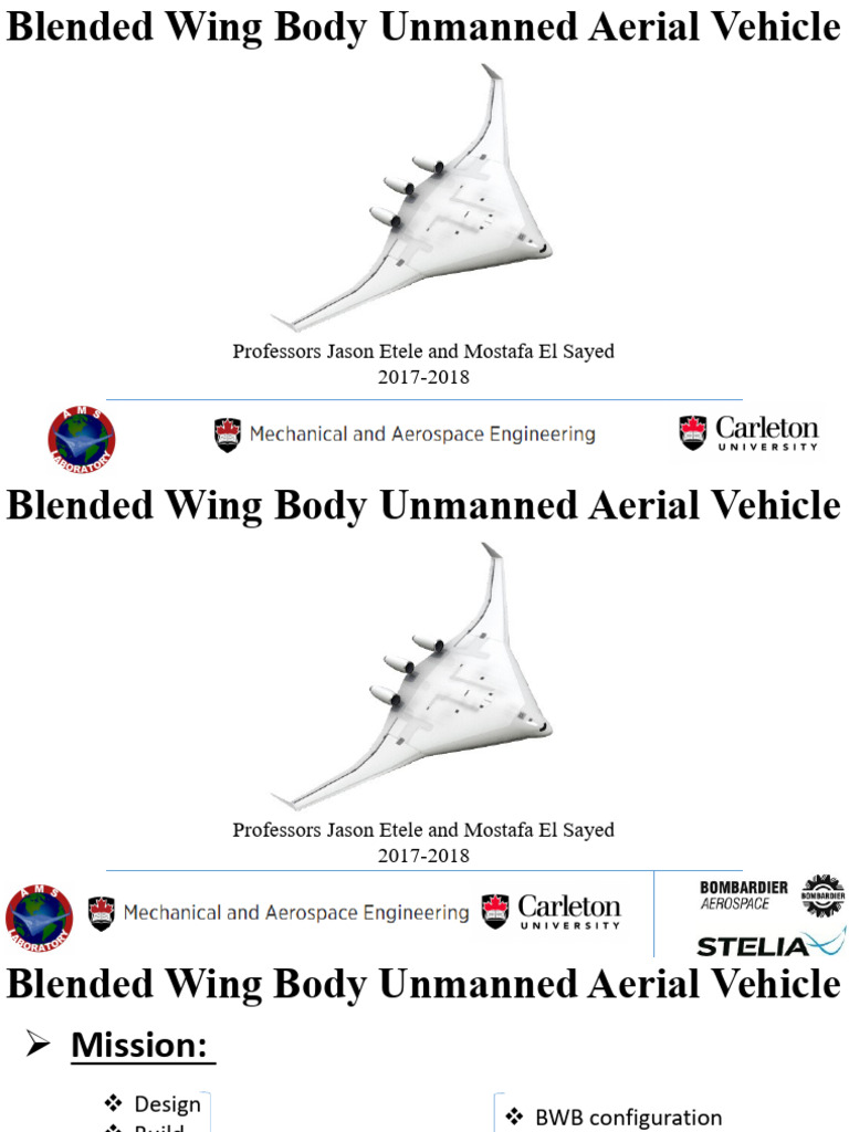 Blended Wing Body UAV Design and Testing | PDF | Unmanned Aerial ...