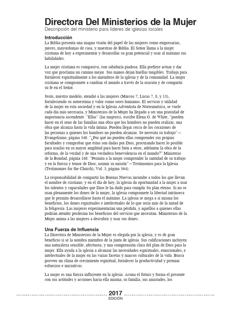 Directora Del Ministerios de La Mujer | PDF | Mujer