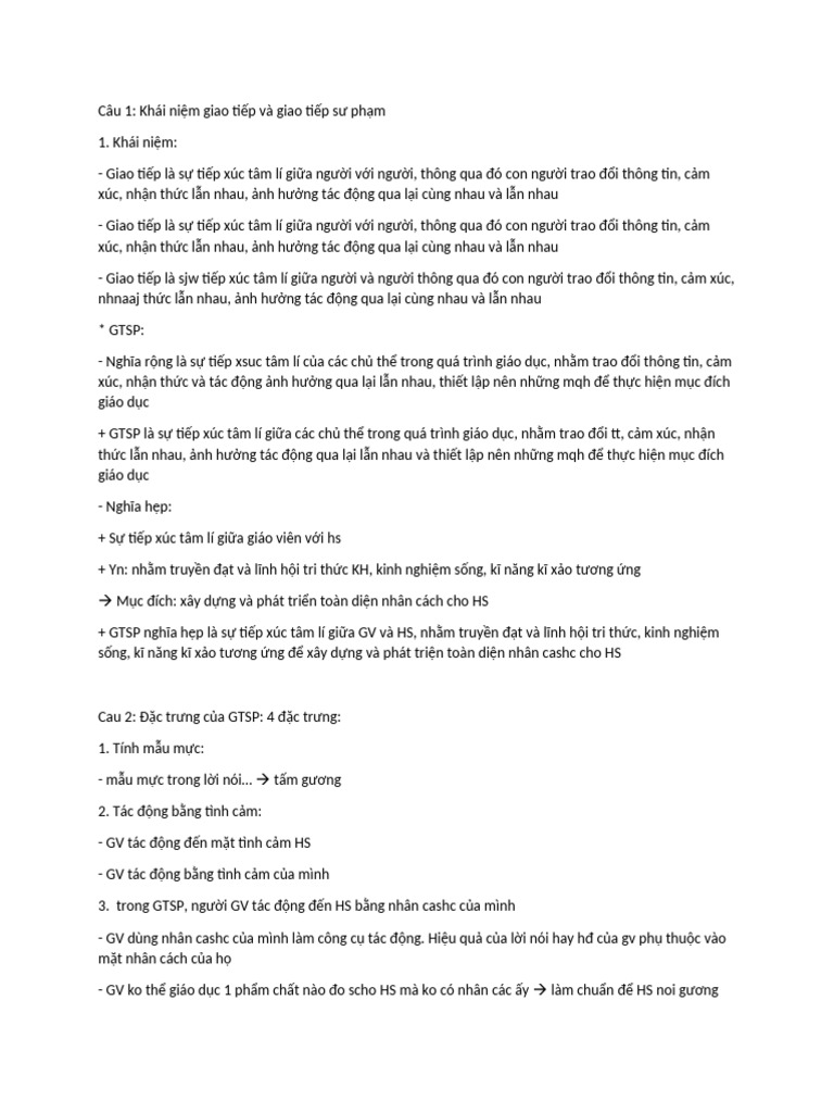 ôn tập GTSP | PDF