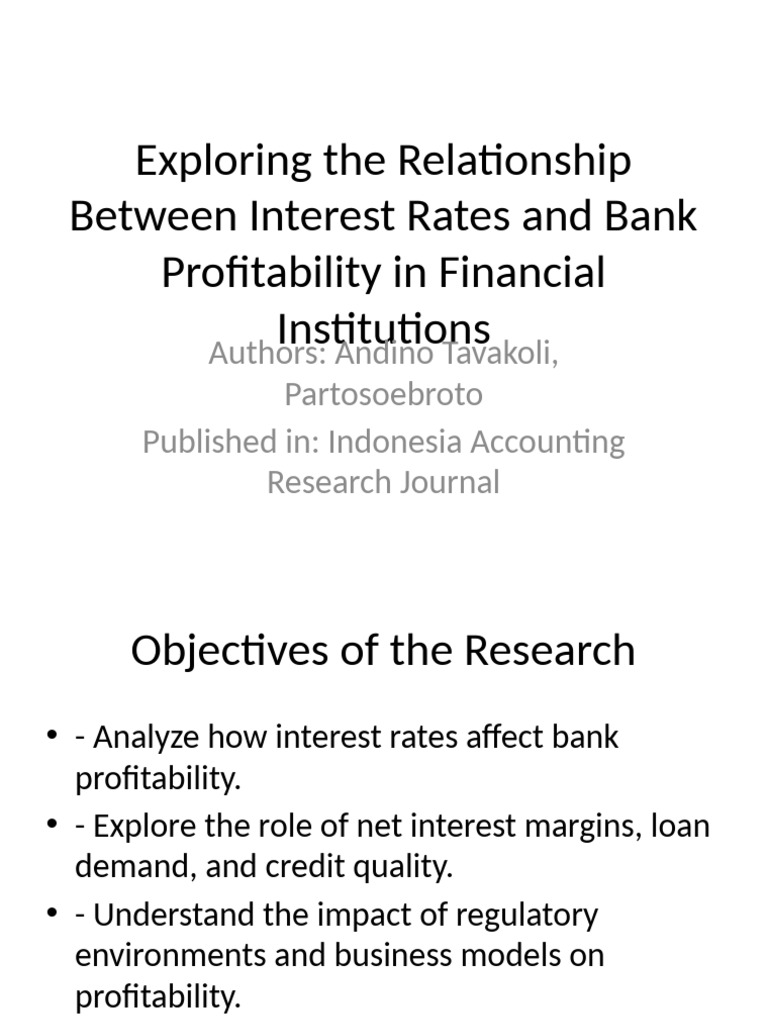 Interest Rates and Bank Profitability | PDF | Interest | Banks