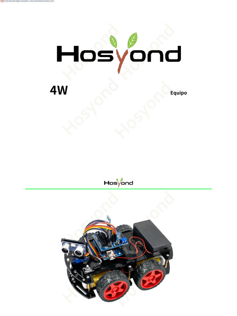 Hosyond 4WD Smart Robot Car Kit - En.es | PDF | Arduino | Bluetooth