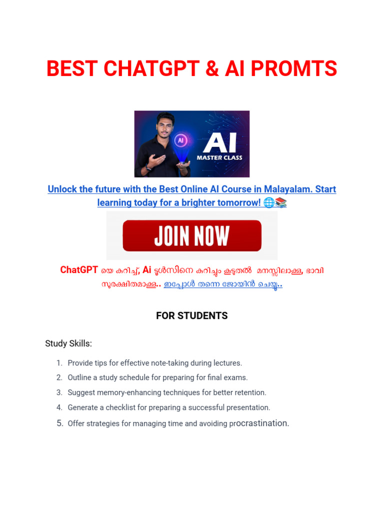 BEST AI PROMTS | PDF | Search Engine Optimization | World Wide Web