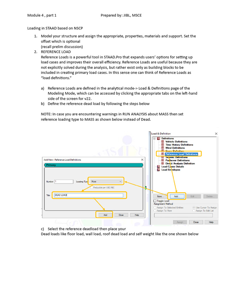 Module 4 Staad Part 1 | PDF | Structural Load | Computing