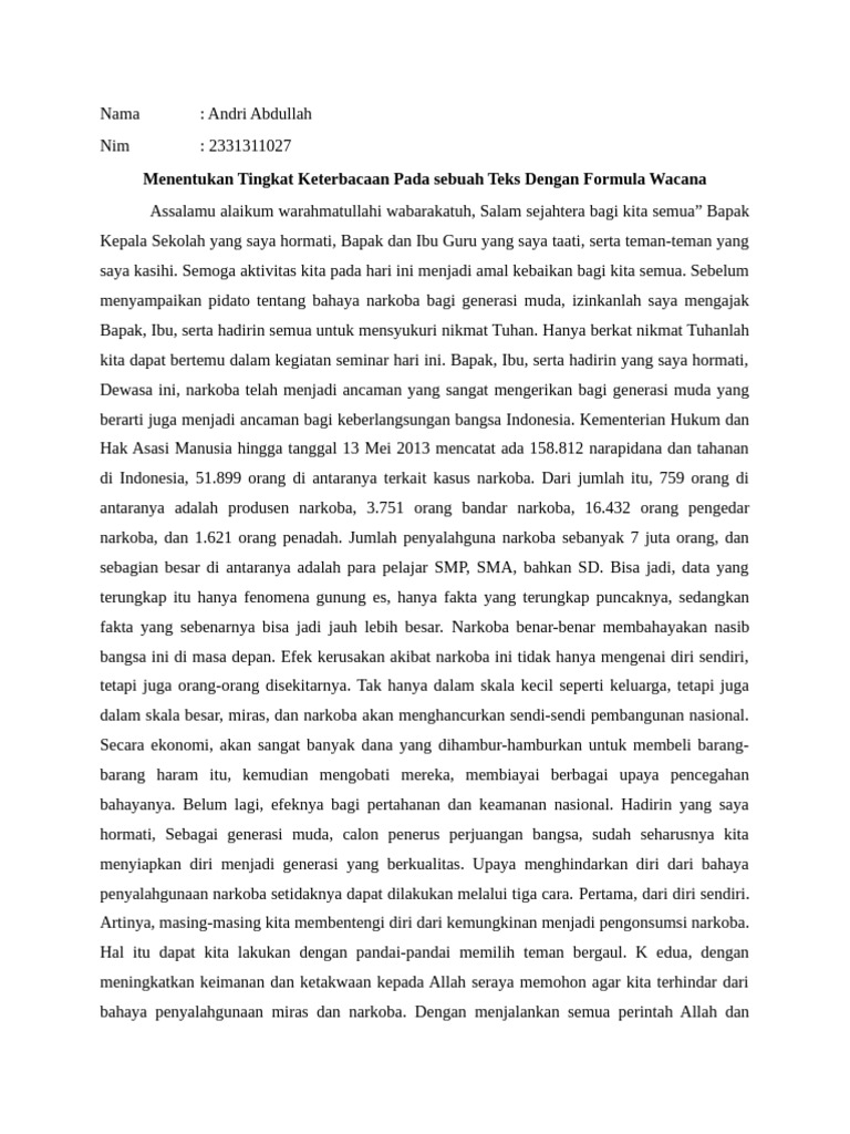 Tugas 4_Formula Keterbacaan_Andri Abdullah | PDF