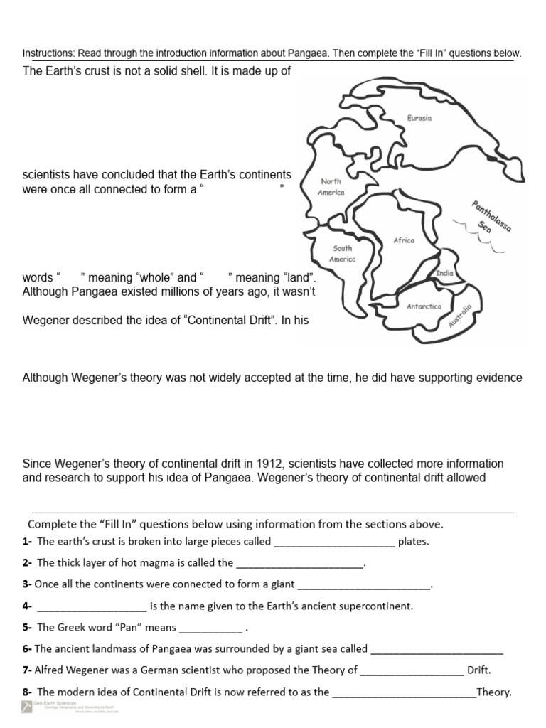 Pangaea | PDF | Plate Tectonics | Continent