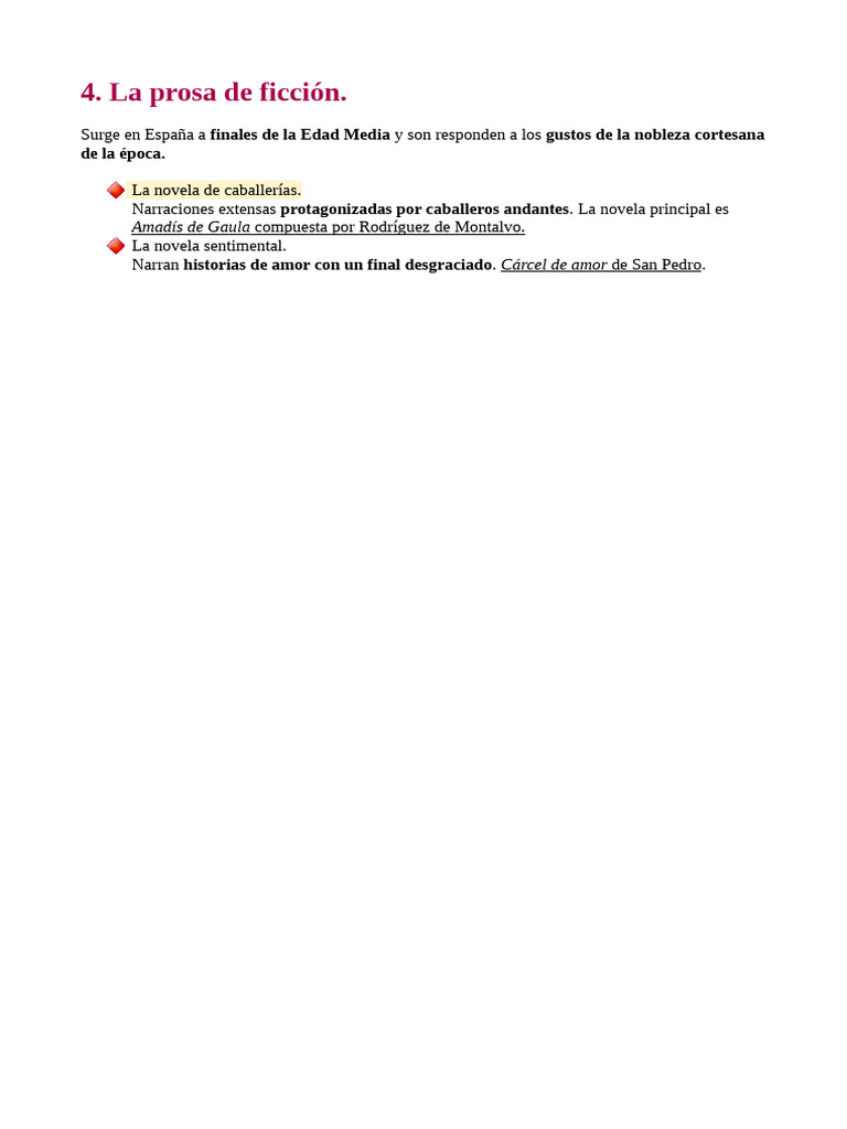 Prosa de ficción en la Edad Media española | PDF