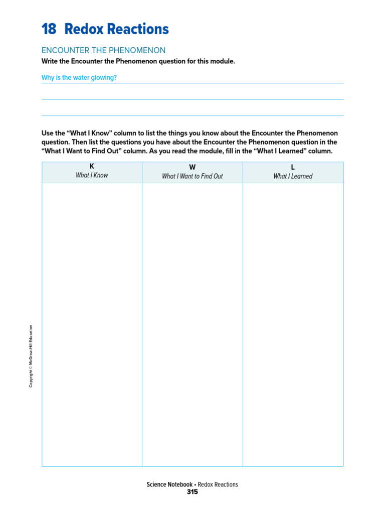 Science Notebook Answer Key - Oxidation and Reduction | PDF | Redox | Ion