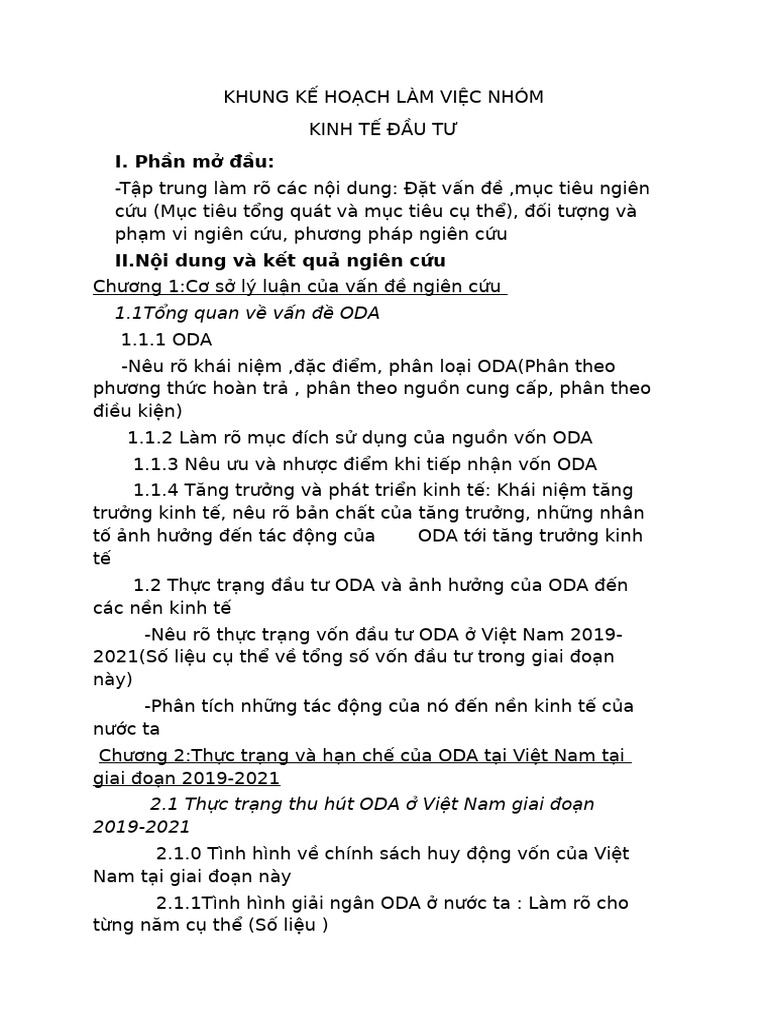 KHUNG KẾ HOẠCH LÀM VIỆC NHÓM1 | PDF