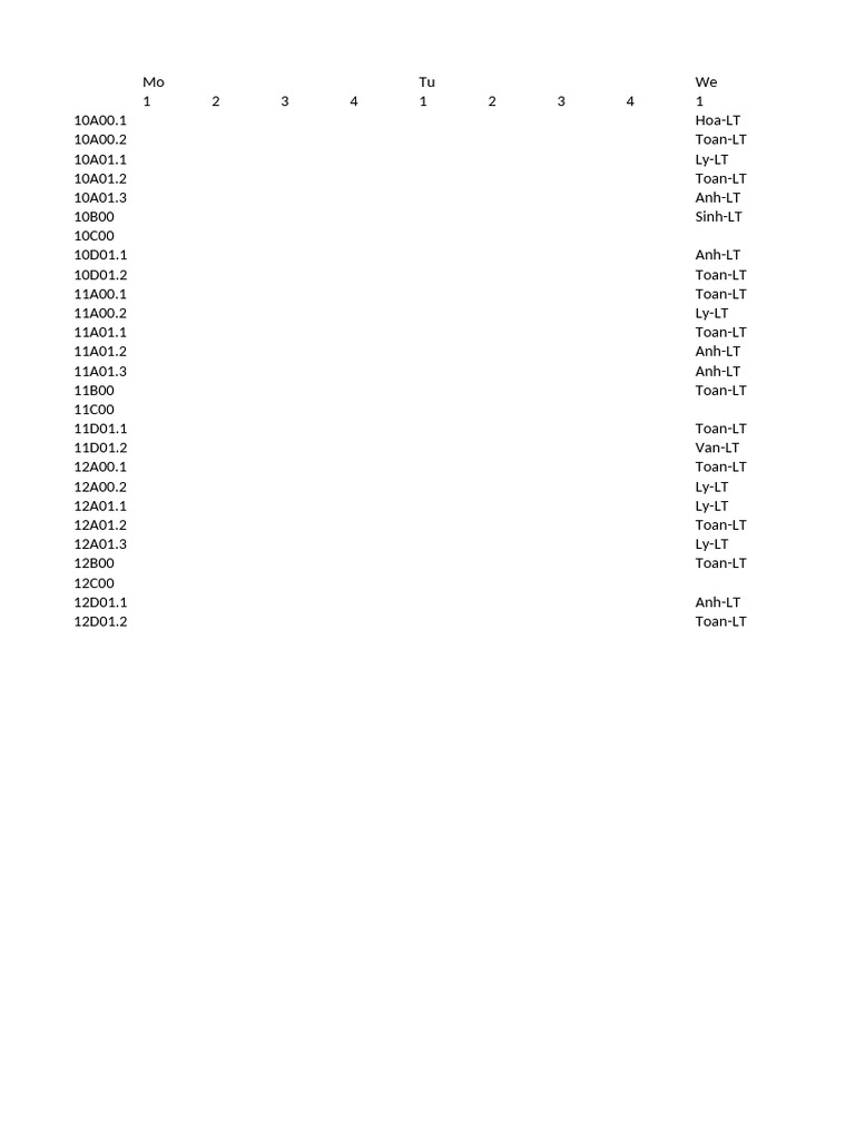 TKB-Chieu Students Tuan3 Tro Di | PDF