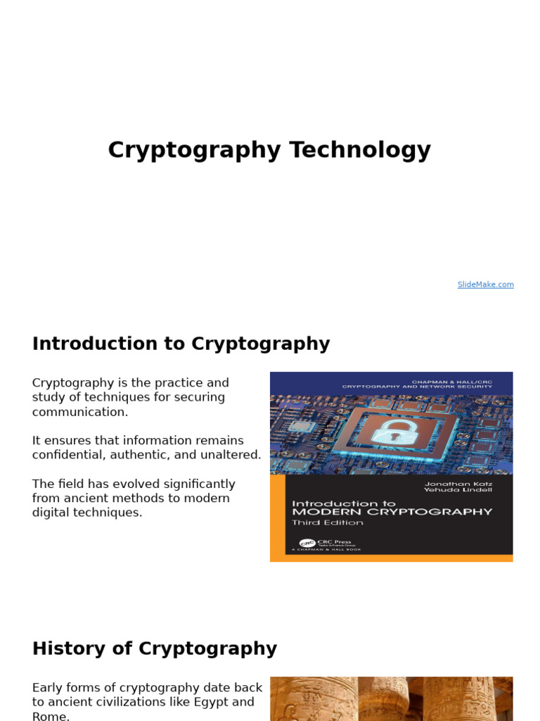 Cryptography Technology | PDF | Cryptography | Public Key Cryptography