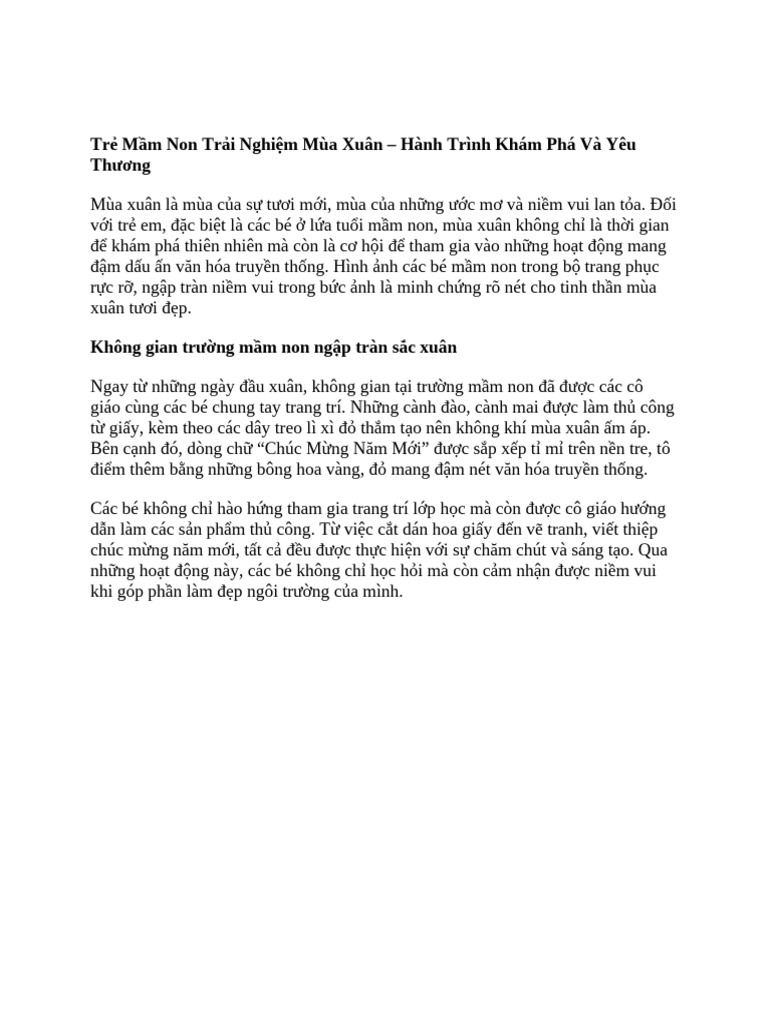 Bai Viet Khoi Nho | PDF