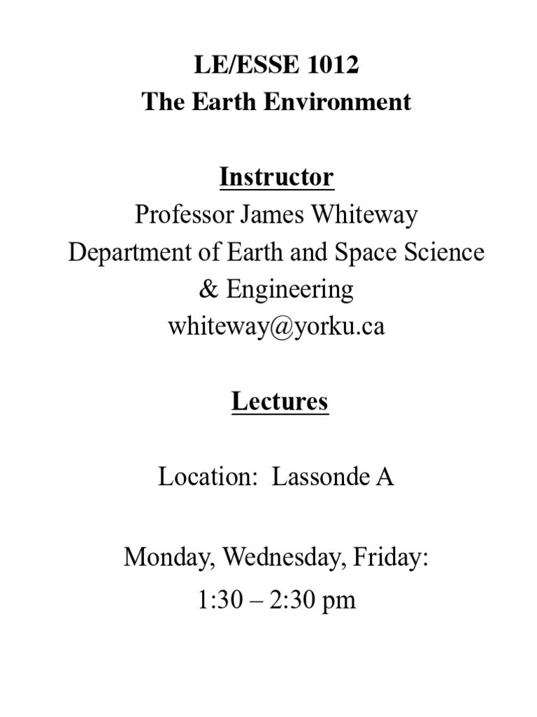 ESSE 1012 Lectures 1-3 2025 | PDF | Greenhouse Effect | Radiation