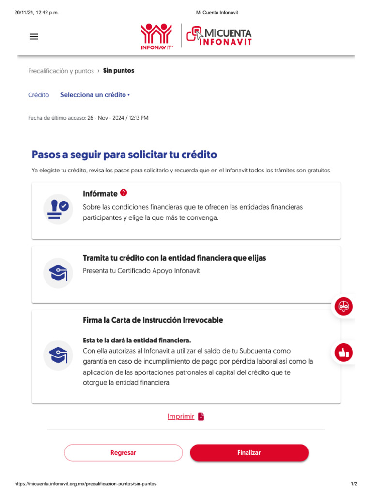 Guía para Solicitar Crédito Infonavit | PDF | Dinero | Bancario
