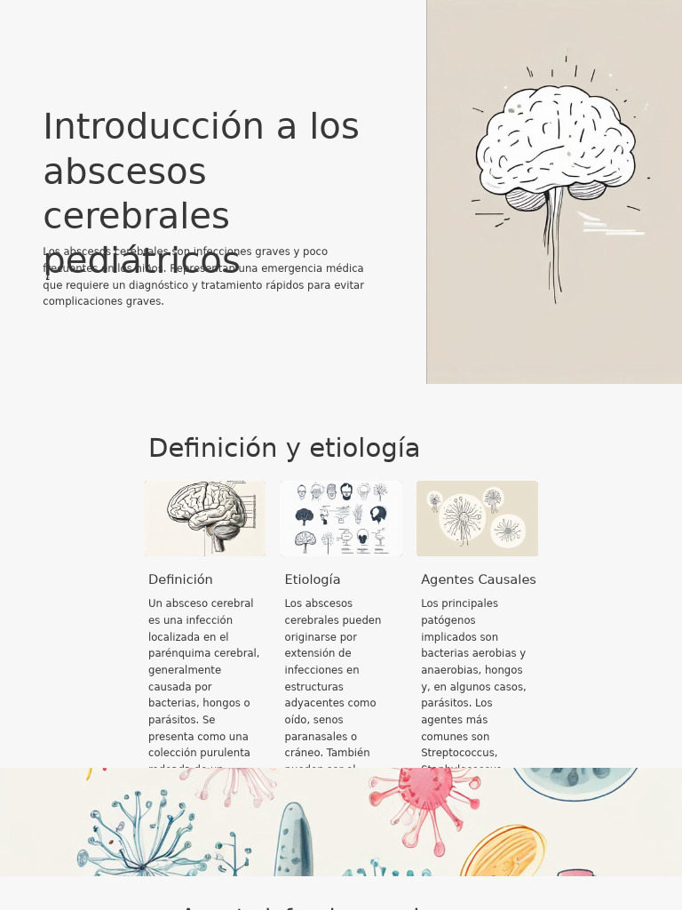Abscesos Cerebrales Pediatricos | PDF | Infección | Enfermedades y ...